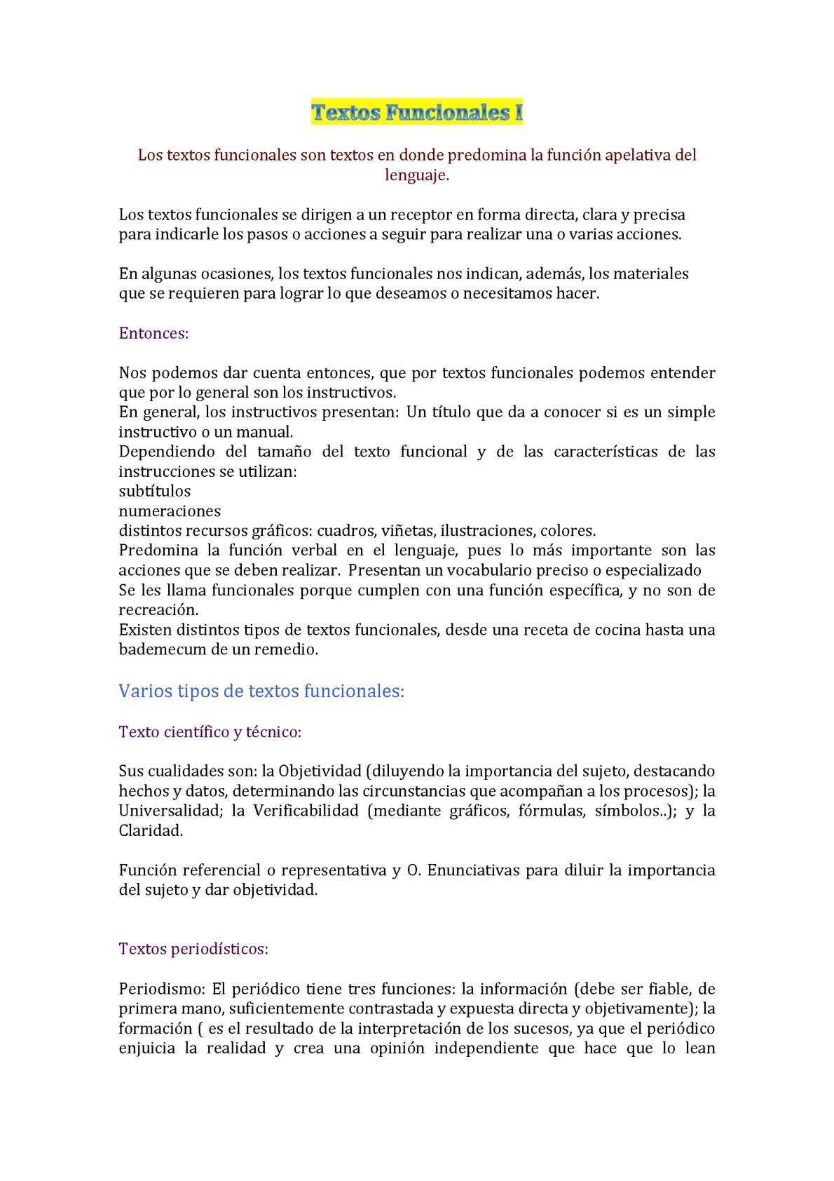 La importancia de los textos funcionales en el ámbito laboral y social ...